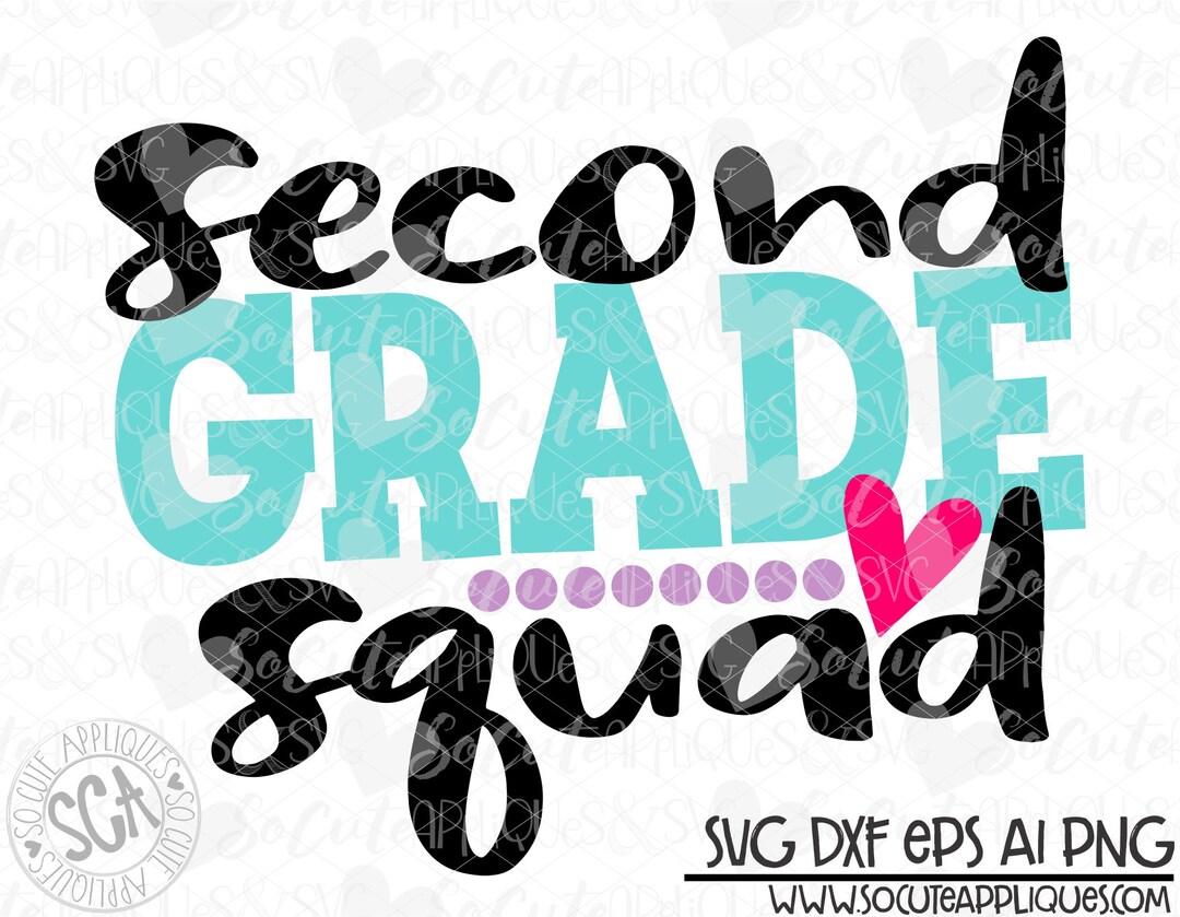 Back to School SVG, 2nd Grade Squad SVG, 2nd Grade Svg, Second Grade ...