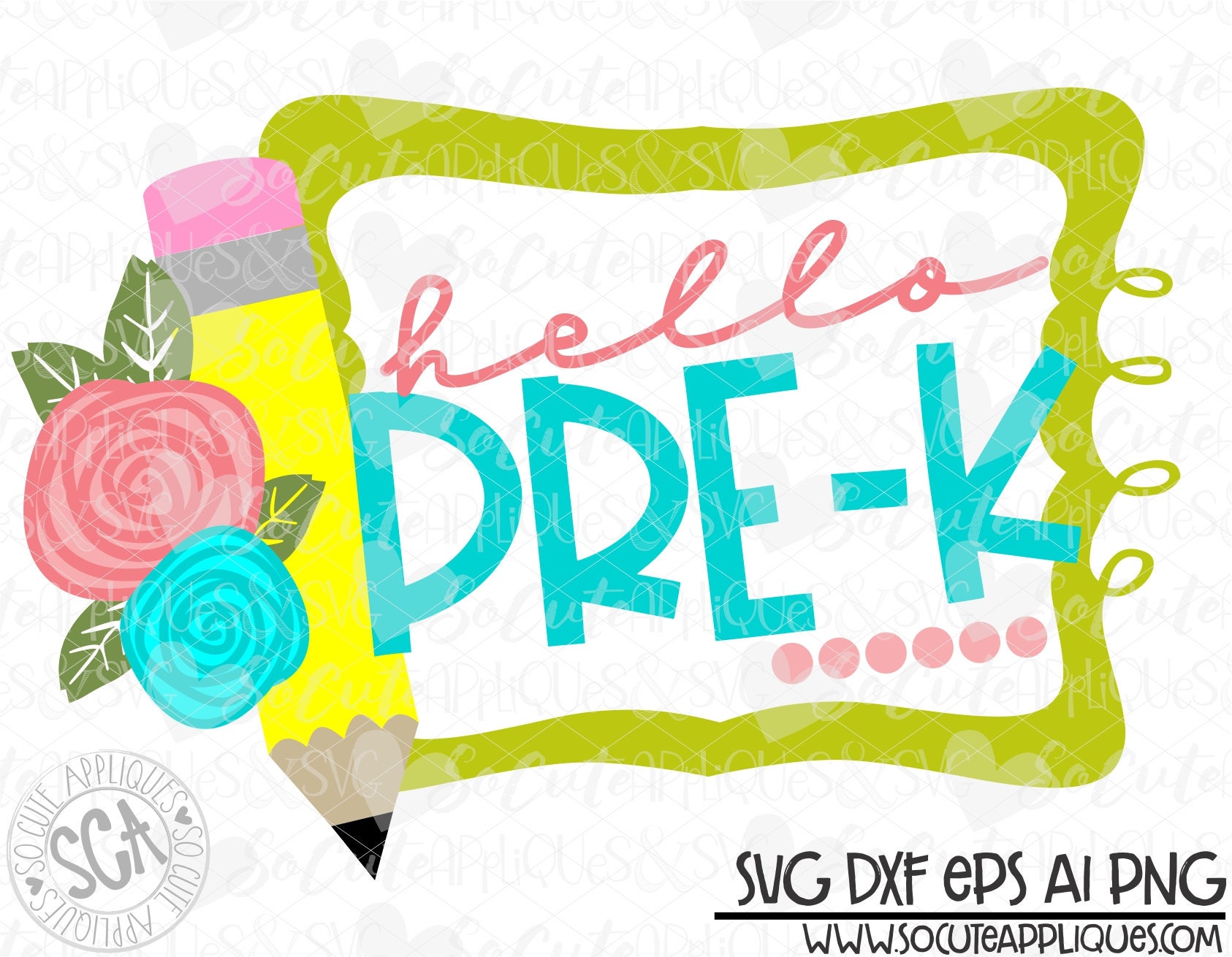 Back to school hello Pre-K SVG school svg alpaca svg file | Etsy