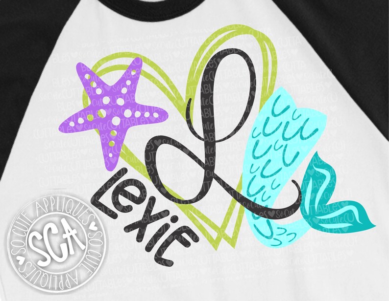 Mermaid Monogram Frame Svg Design Mermaid Svg Design - Etsy