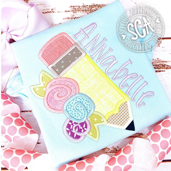 Back to School Applique Designs - Etsy