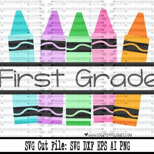 Back to School SVG, Split Crayon Svg, 1st Day of School Svg, Pencil Svg ...