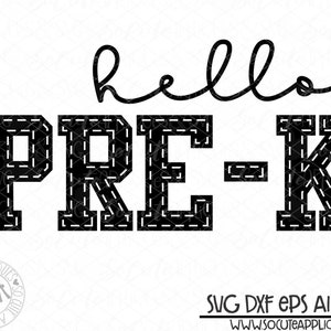 Back to School, Hello Pre-k SVG, School Cut File, School Shirt, Svg ...