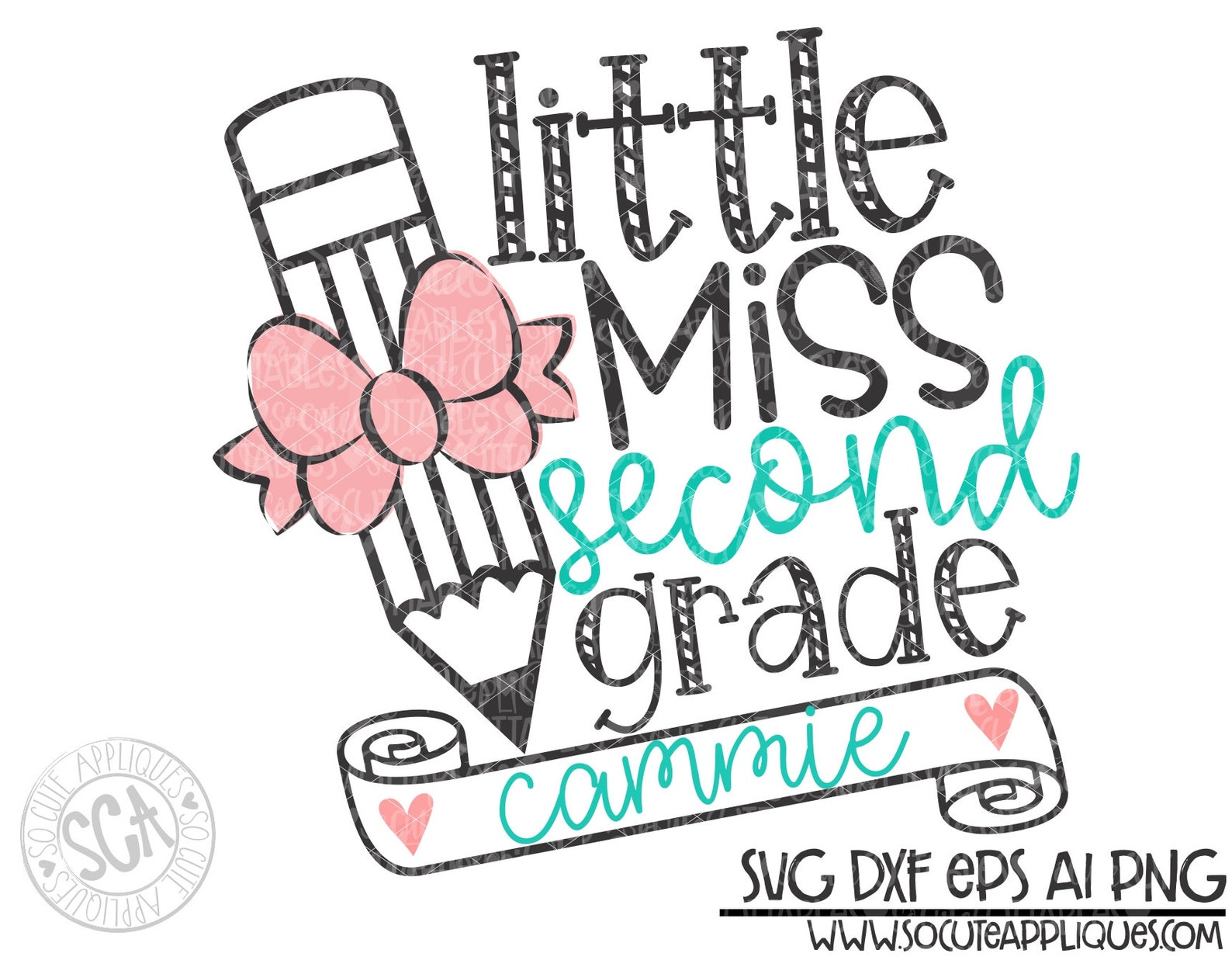 Back to School Little Miss 2nd Grade SVG School Cut File - Etsy
