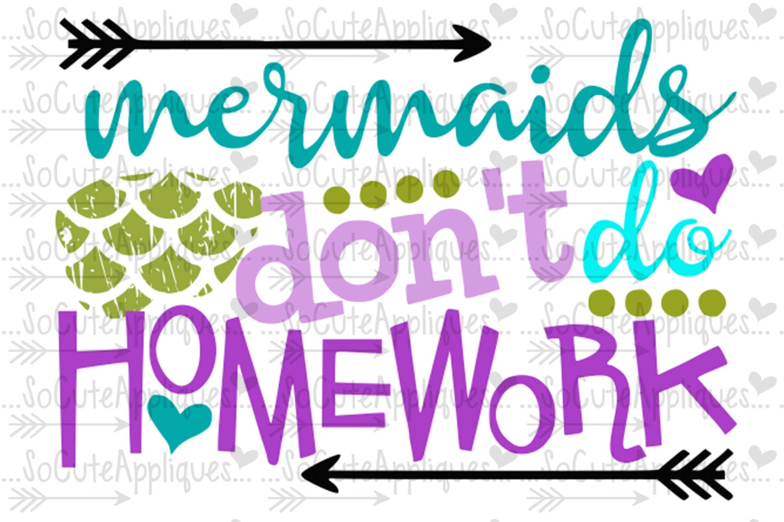 Mermaids Dont Do Homework Back to School Kindergarten Cut - Etsy