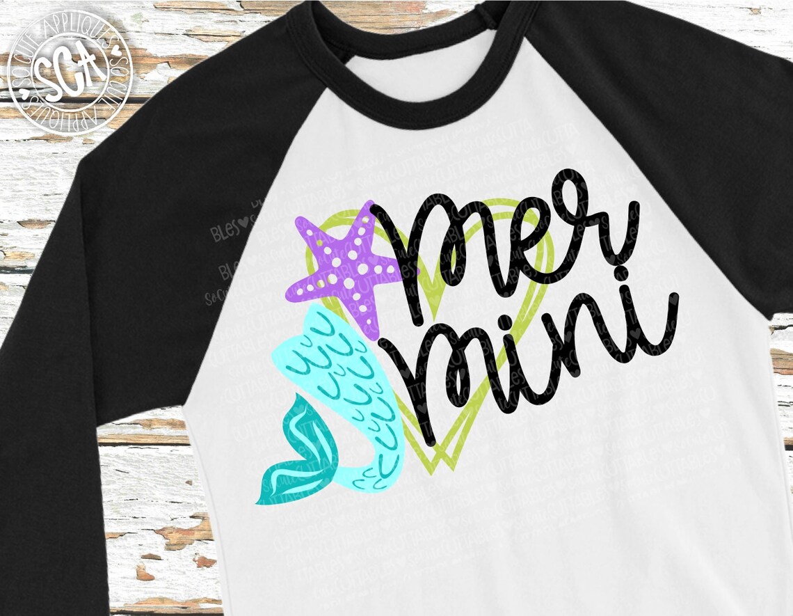 Mer Mini Mermaid Svg Design Mother Daughter Mermaid Svgs | Etsy