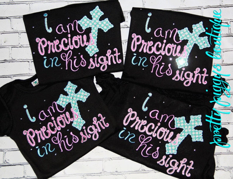 Embroidery Design 5x7 I Am Precious in His Sight Embroidery - Etsy