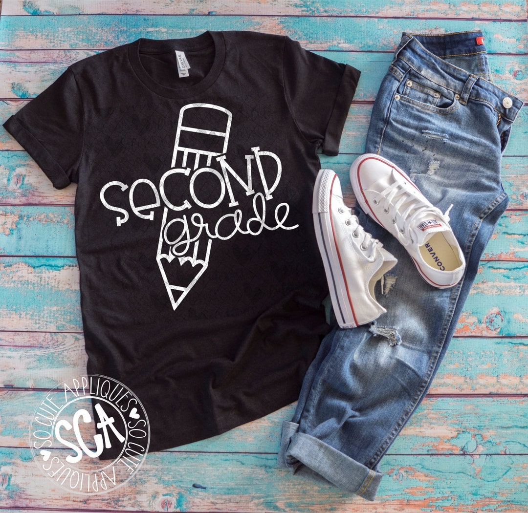 2nd Grade SVG Back to School School Cut File School Shirt - Etsy