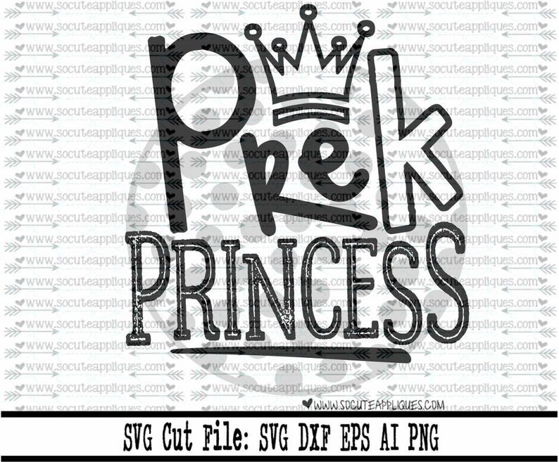 Pre K Princess Svg Princess Crown Svg Back to School SVG - Etsy