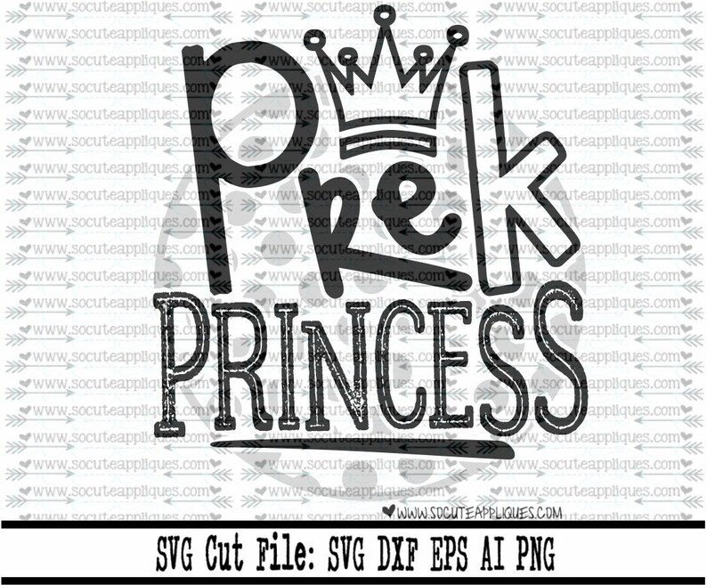 Pre K Princess Svg Princess Crown Svg Back to School SVG - Etsy