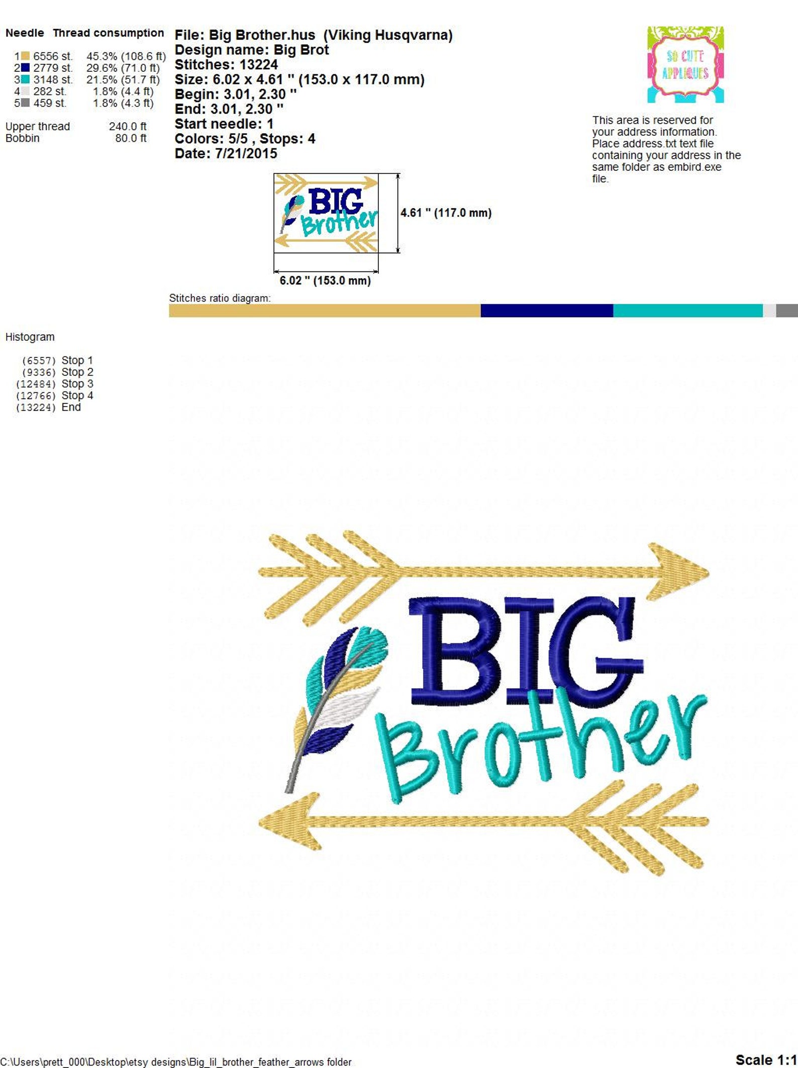 Big Brother Embroidery Design 4x4 5x7 6x10 Little Lil Brother | Etsy