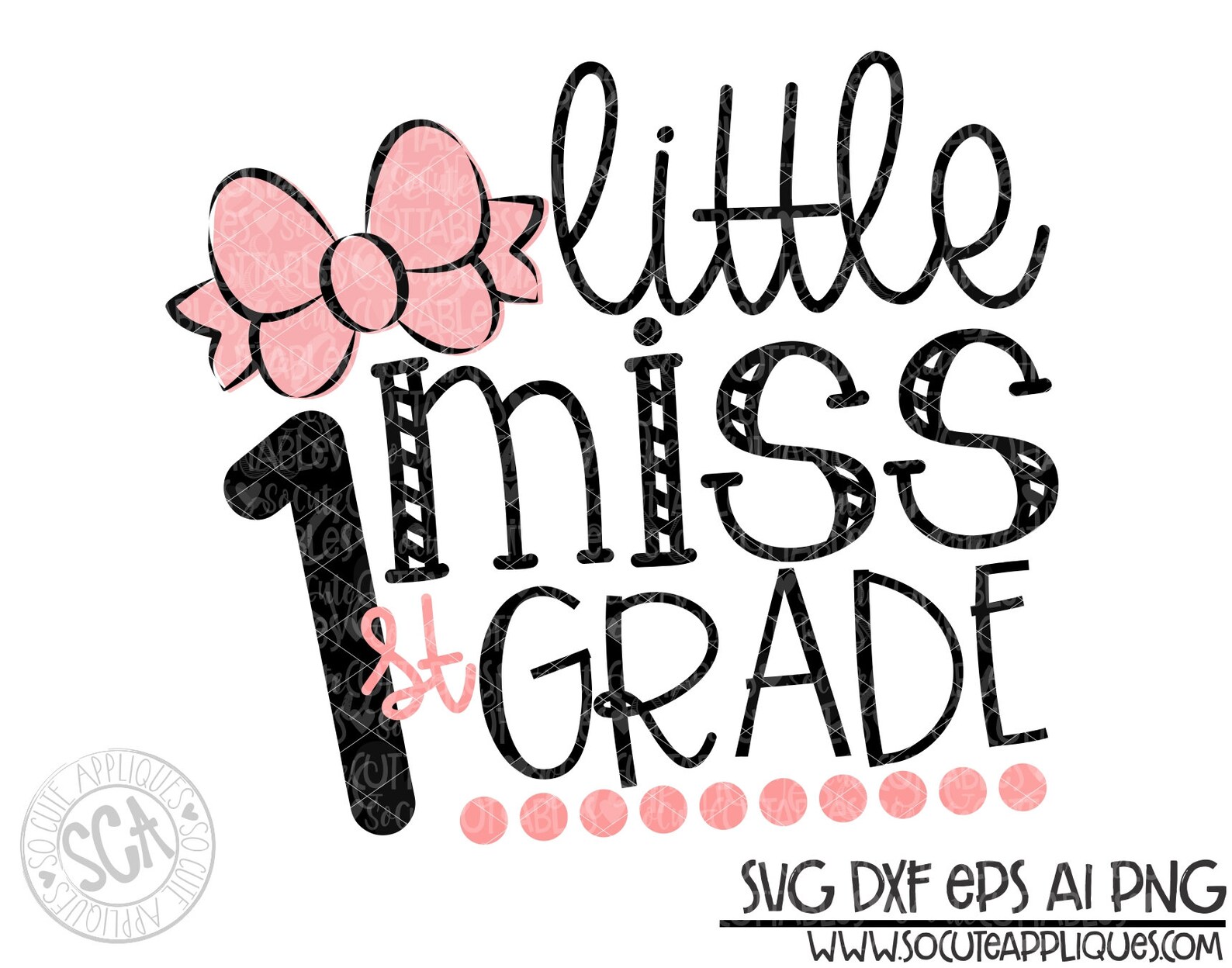 Back to School Little Miss 1st Grade SVG School Cut File | Etsy