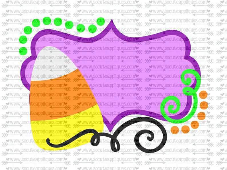 Halloween SVG Candy Corn Monogram Frame Svg Halloween Svg - Etsy