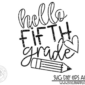 Back to School, SVG Bundle K-6th Grade, Hello Kindergarten SVG, School ...