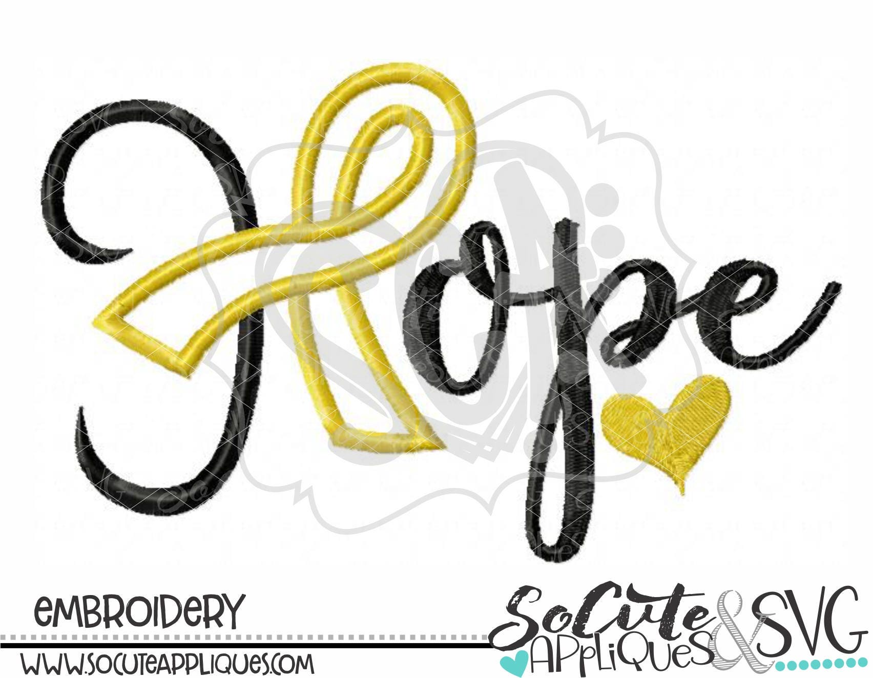 Hope Embroidery Design Hope Applique Pink Ribbon Applique | Etsy