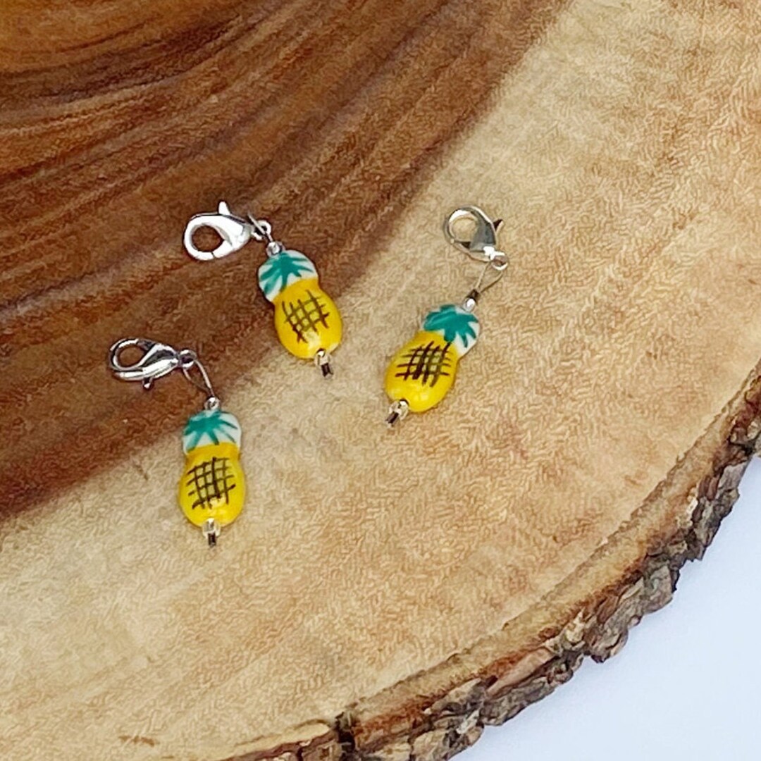 Pineapple Crochet Stitch Markers, Progress Keepers, Knitting Stitch ...