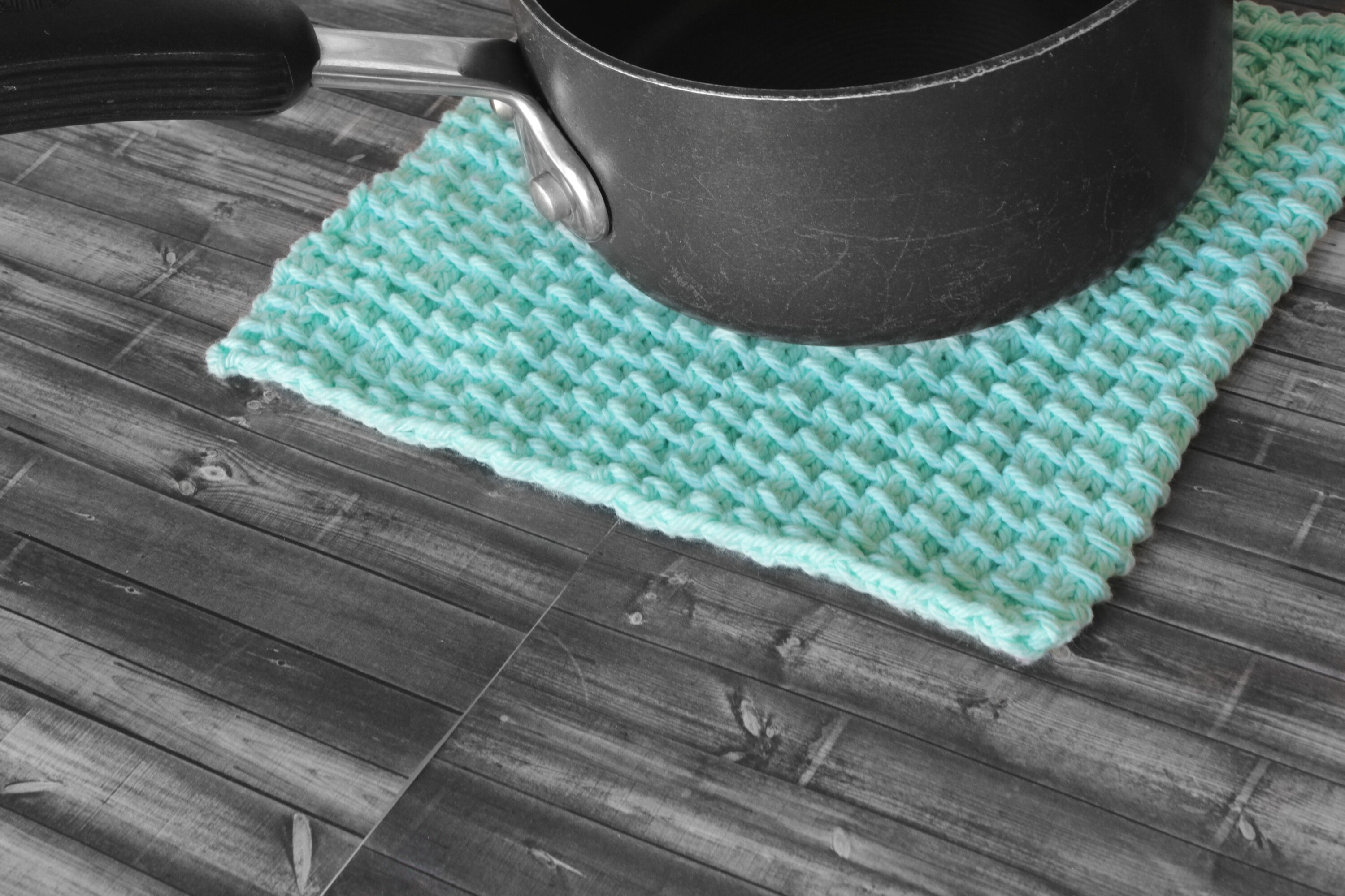 Knit Hot Pad Pattern / Knitting Pattern / Knit Potholder - Etsy