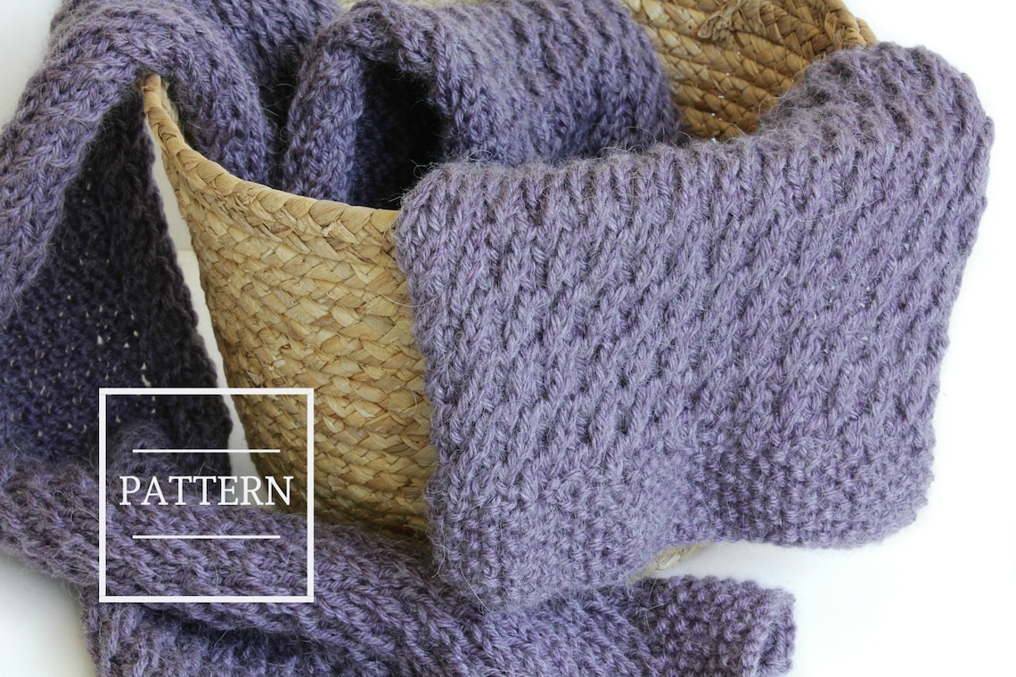 Long Scarf Easy Knitting Pattern for Beginners, Easy Knit Scarf Pattern ...