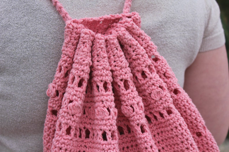 Beginner Friendly Crochet Drawstring Backpack Pattern / - Etsy