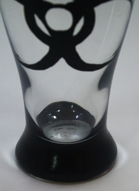 Biohazard Hand Painted Beer Glass - Etsy