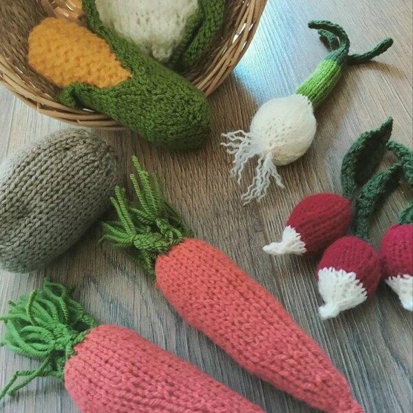 Knitted Vegetables - Etsy UK
