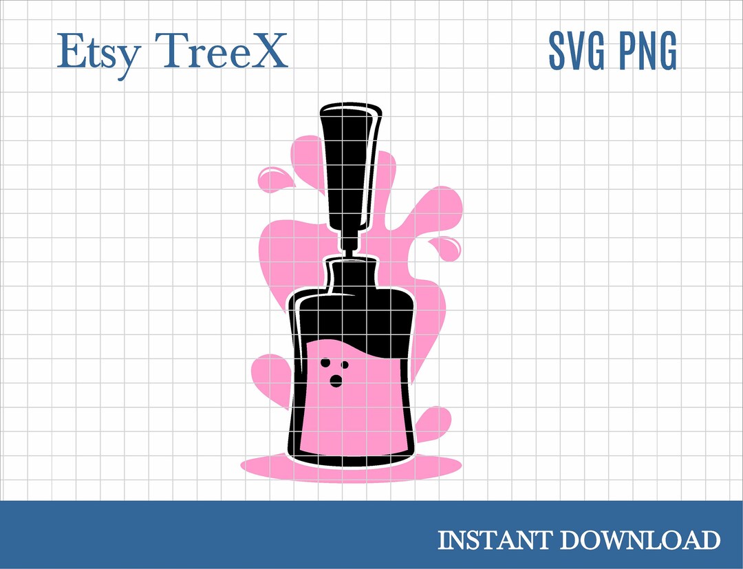 Layered Nail Master Logo SVG by Oxee, Nail Polish Logo Cut File, Floral ...