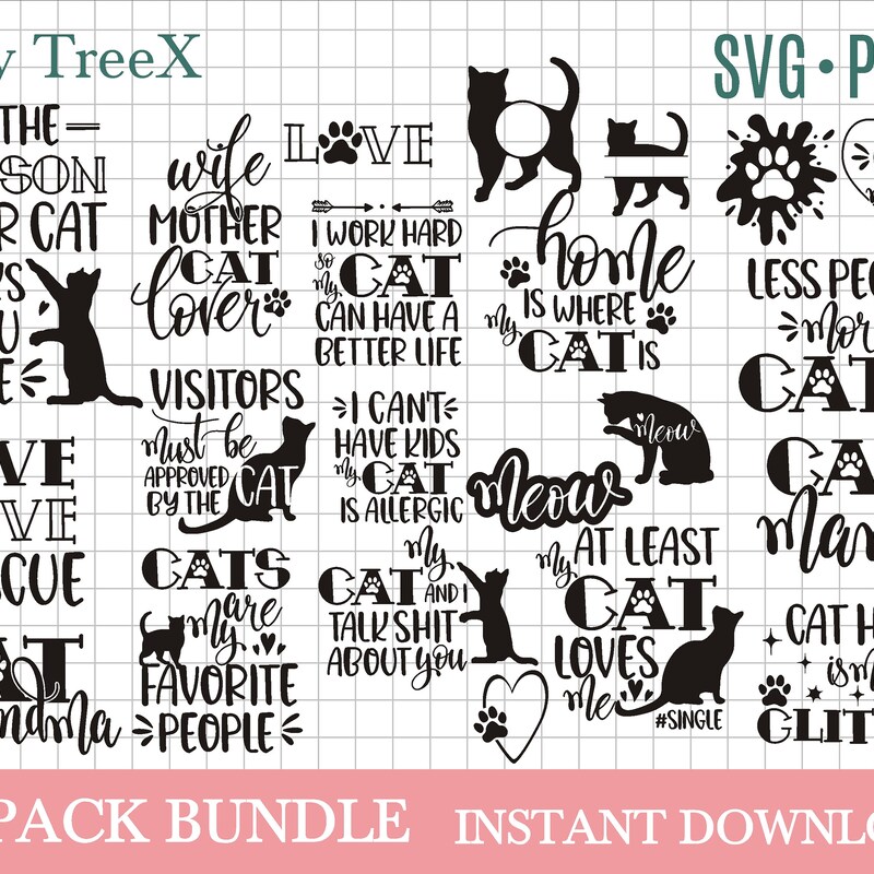 Cat Quotes Svg - Etsy