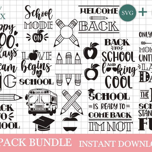 Back to School Svg - Etsy