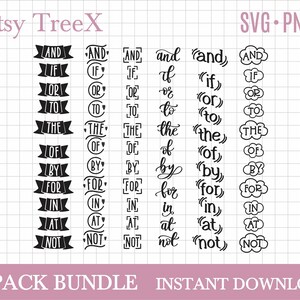 Hand Lettered Catchwords SVG Bundle by Oxee, Word Element Svg ...