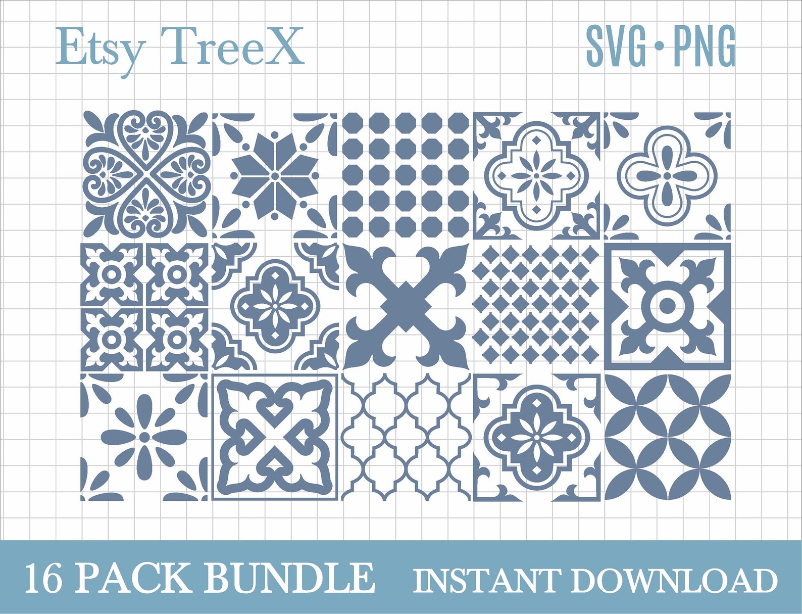 Vinyl Tiles Stickers Svg Bundle by Oxee Hand Drawn Tiles | Etsy