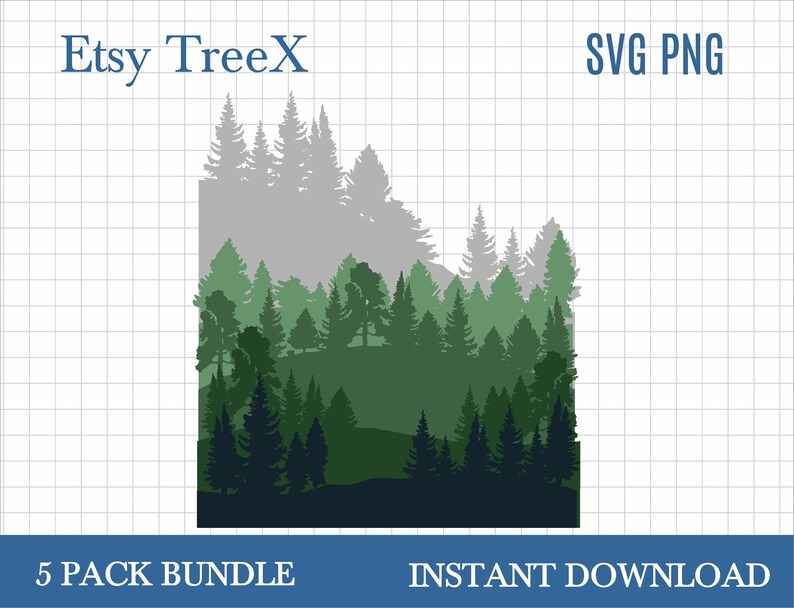 Forest Line SVG Forest Line Silhouette Hand Drawn Forest - Etsy