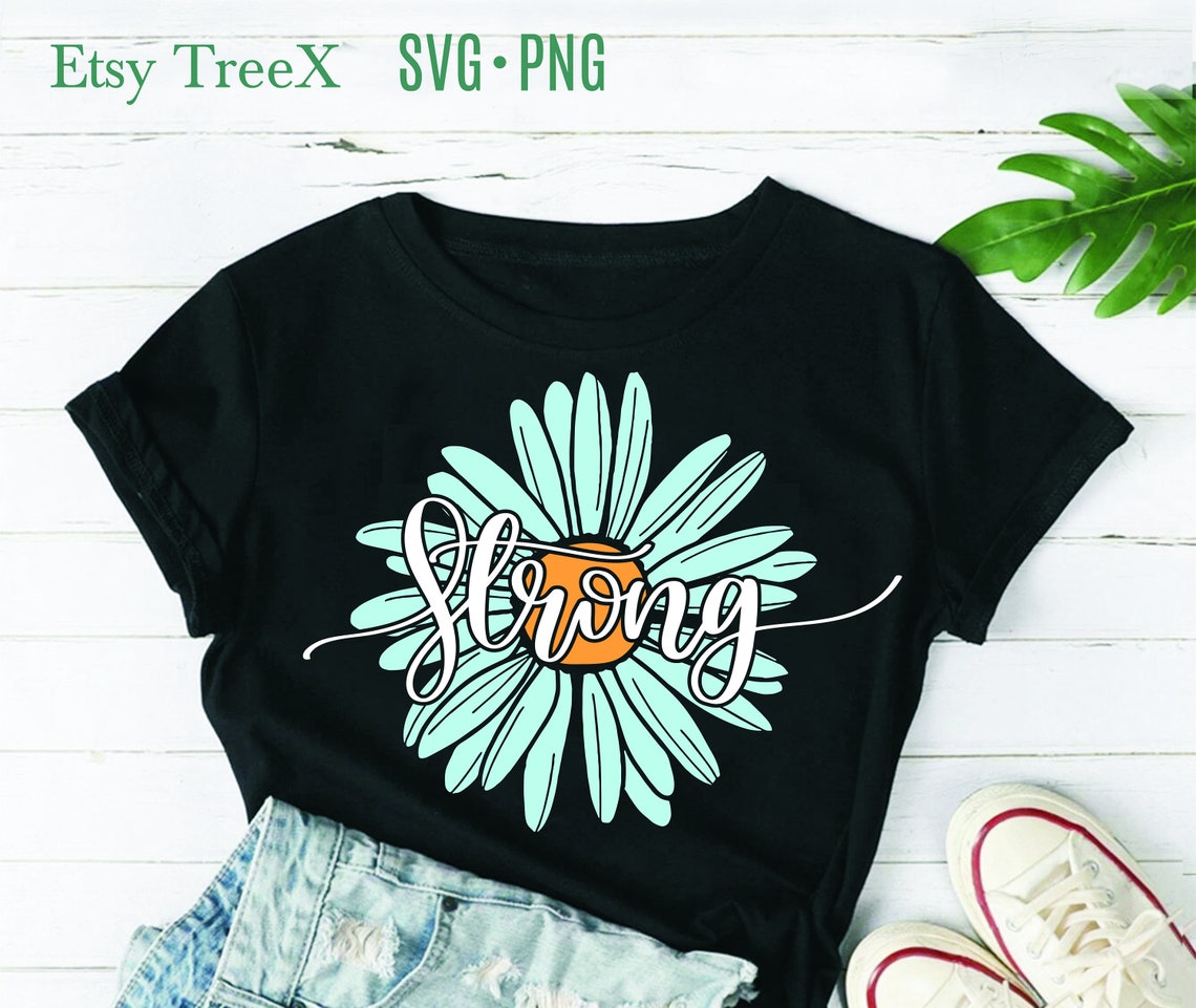 Daisy strong sign svg Beauty inspirational quote SVG by Oxee | Etsy