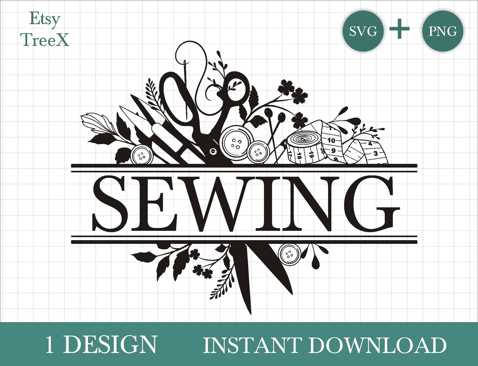 Sewing Sign SVG Sewing Logo Sewing Set Svg by Oxee Scissors - Etsy