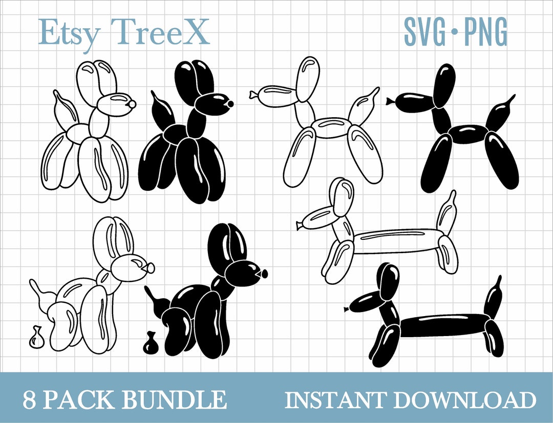 Balloon Dog SVG Bundle by Oxee, Balloon Dogs Svg, Dog Svg, Cut File ...