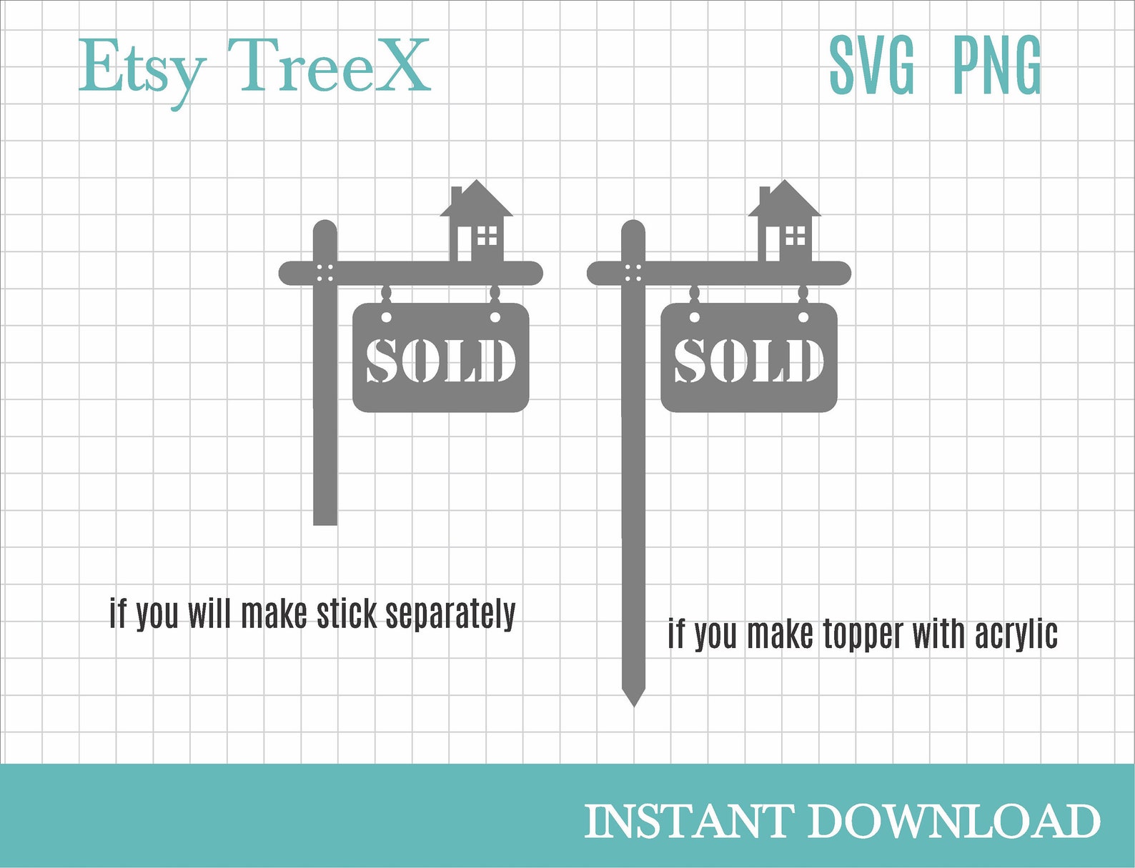 Sold Home Cake Topper Svg by Oxee Cake Topper Cut File Real - Etsy