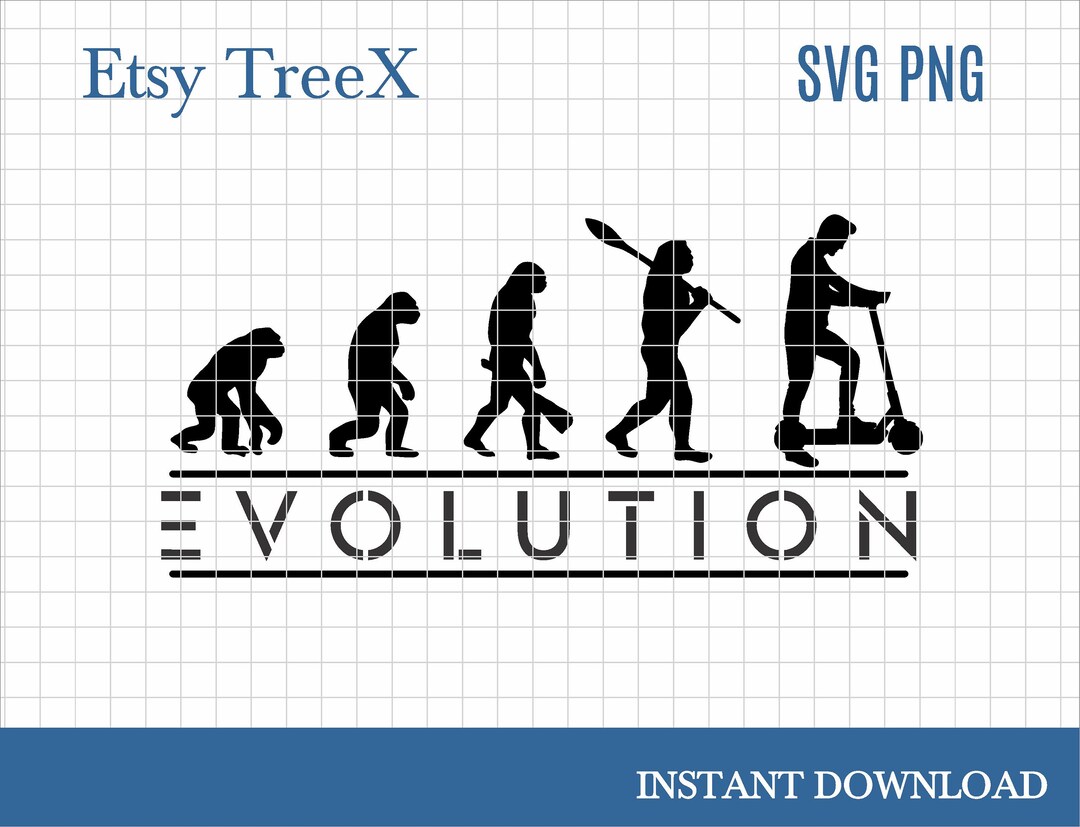 Evolution to Scooter Rider SVG PNG - Funny Sarcastic Cut File (digital ...