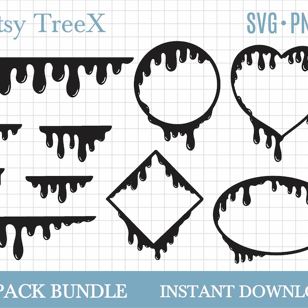 Drip Svg - Etsy