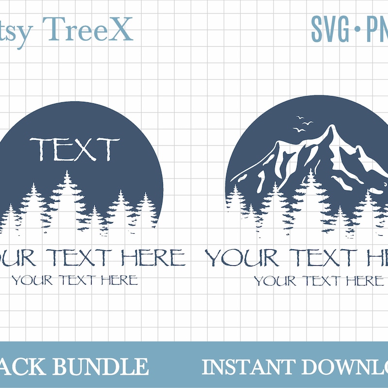 Circle Logo Mountain - Etsy