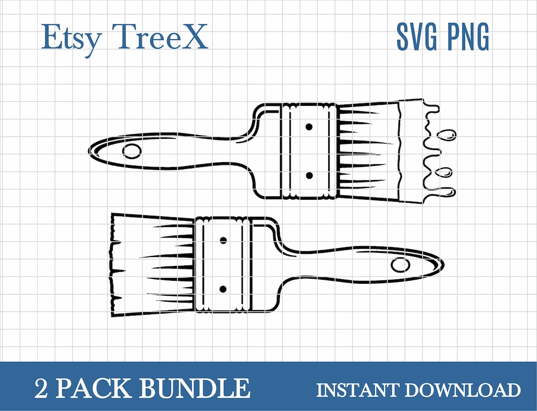 Paint Brush SVG Bundle: Layered Brush Cut File (digital Download) - Etsy