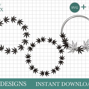 Hand Drawn Hemp Wreath SVG, Floral Wreath Svg by Oxee, Hippie Wreath ...