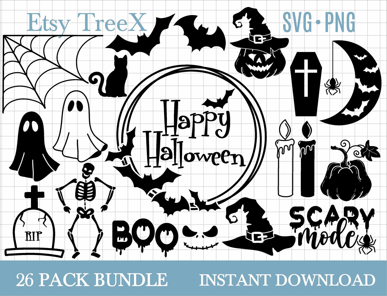 Spooky Halloween SVG Bundle by Oxee Dancing Skeleton Svg - Etsy