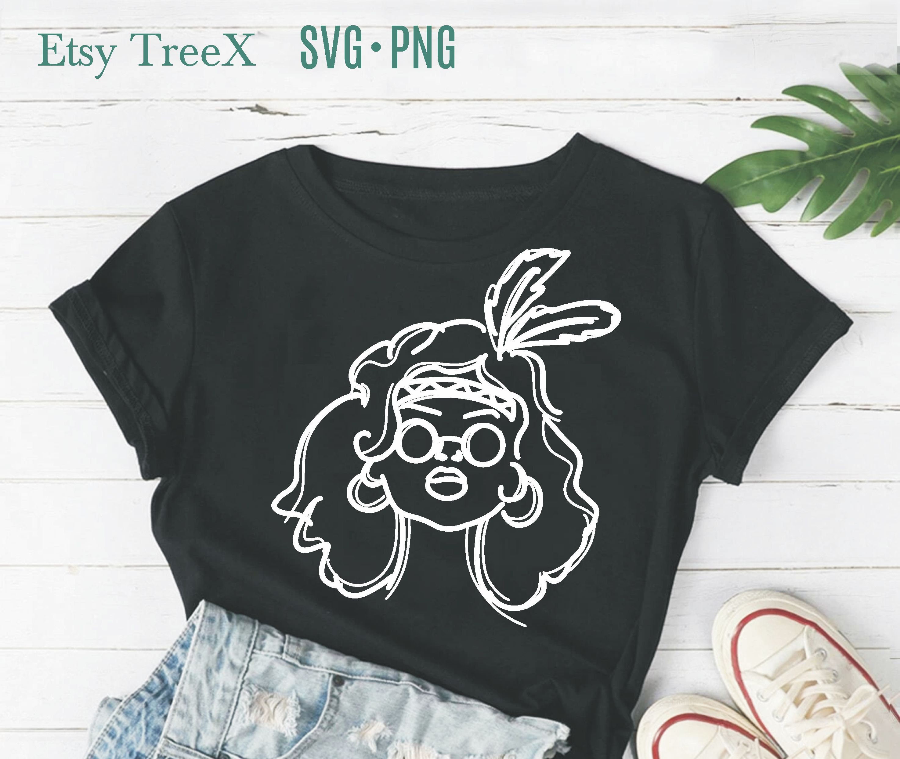 Hippie girl svg by Oxee hippie girl face outline svg line | Etsy