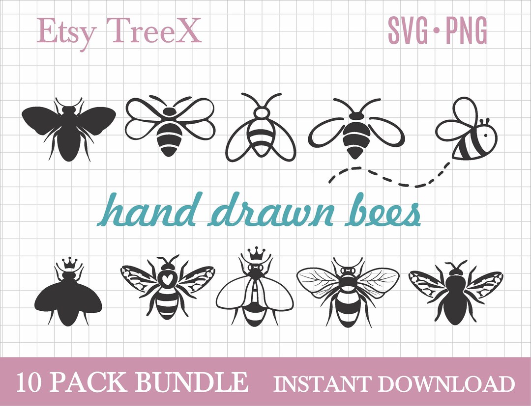 Bee Bundle SVG by Oxee, Cute Bee Svg, Bee Cricut File, Bee Svg File ...