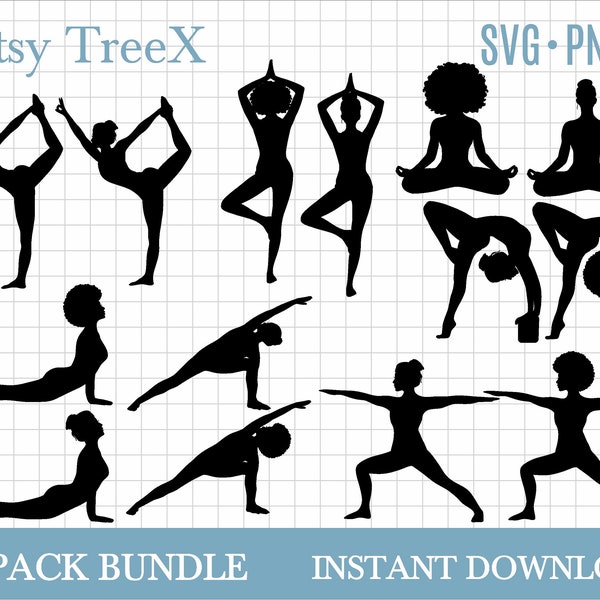 Yoga Pose Silhouette - Etsy