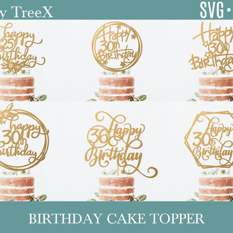Cake Topper Svg - Etsy