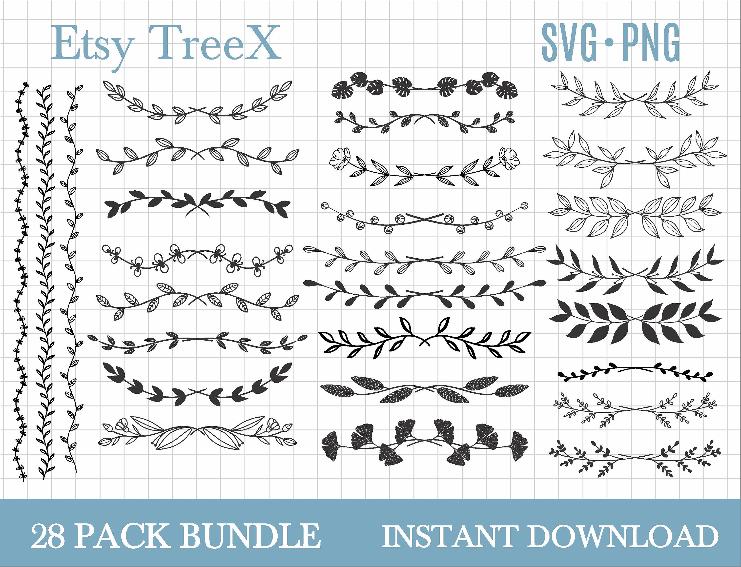 Clip Art & Image Files Craft Supplies & Tools Border svg Decorative ...