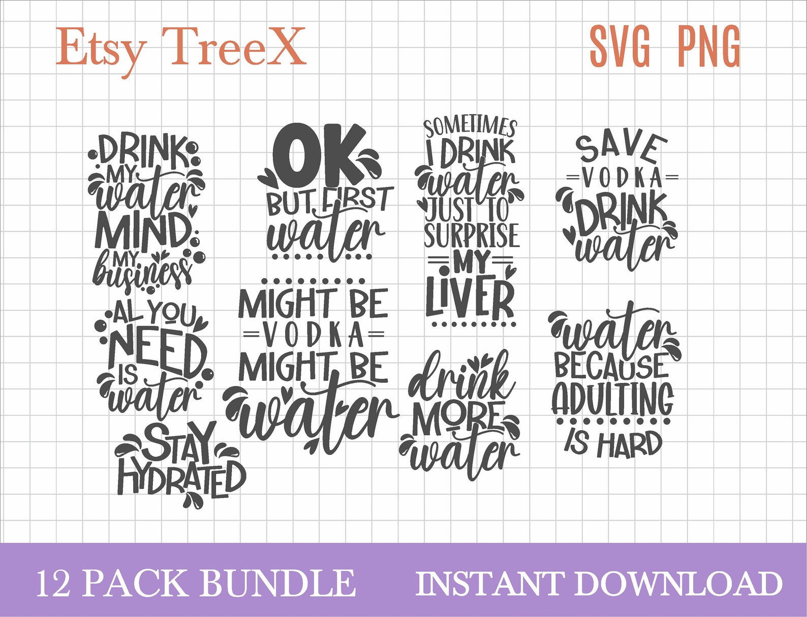 Water Bottle Stickers SVG Bundle by Oxee, Drinking Bottle Quotes Svg ...