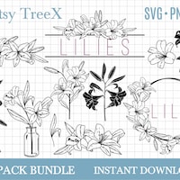 Lillies SVG - Etsy