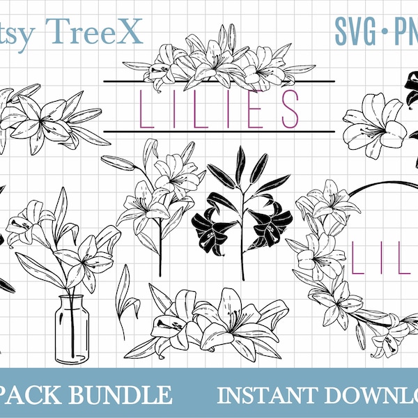 Lily Svg - Etsy