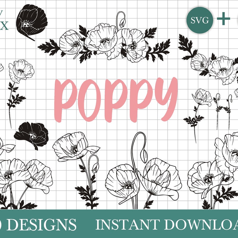 Poppy Pin With Leaf - Etsy