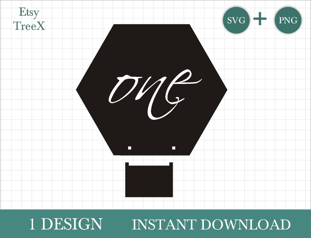 Table Numbers SVG, Hexagon Sign Svg by Oxee, Wedding Sign, Party ...